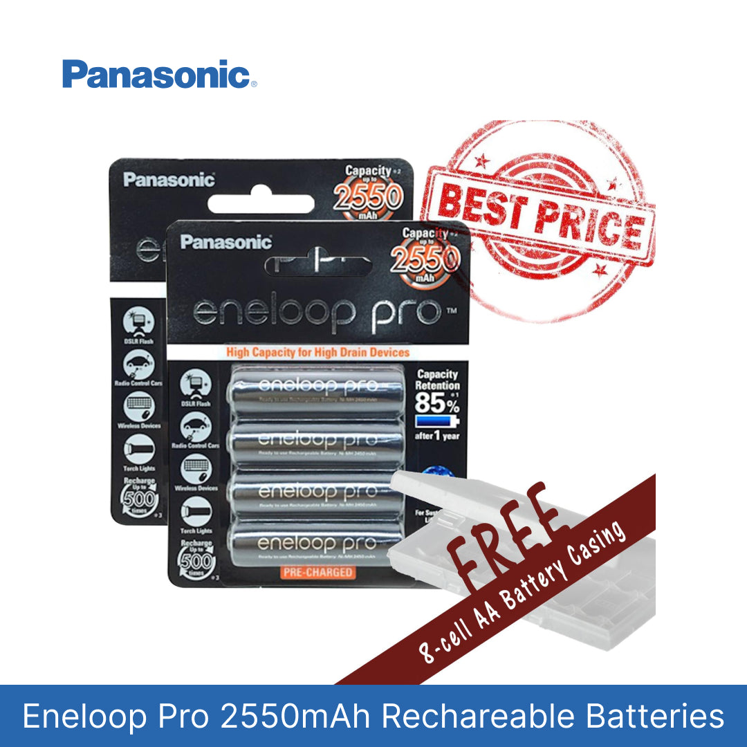 [Made in Japan] (2-pack) [FREE DELIVERY] Panasonic Eneloop PRO 2550mAh ...