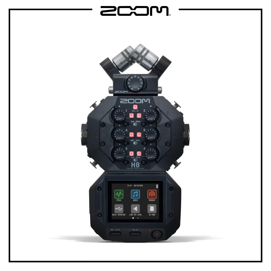 Zoom H8 8-Input / 12-Track Portable Handy Recorder – Red Dot Photo