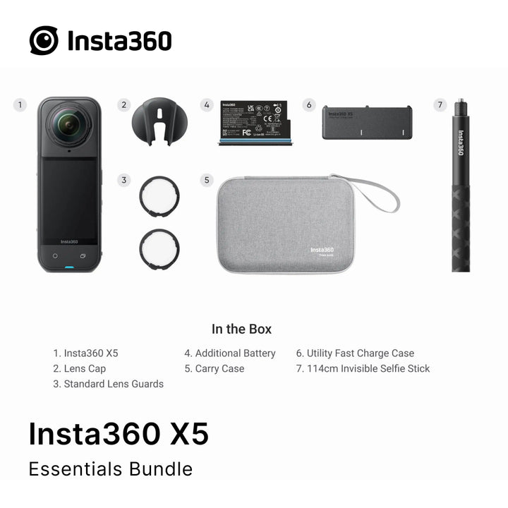 Insta360 X5 - 8K30fps 360 Action Camera – Red Dot Photo