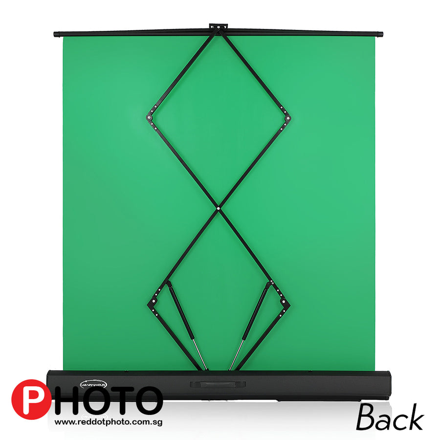 (2.3m) Pull Up Green Screen Collapsible Background Panel with Auto-loc ...