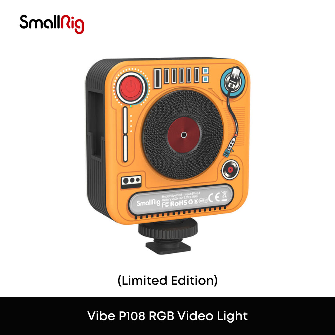 SMALLRIG VIBE P108 Full Color mini LED Video Light – Red Dot Photo