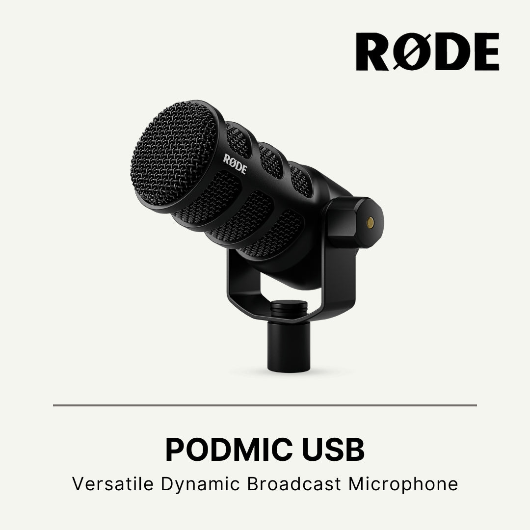 Rode Podmic Dynamic Podcasting Microphone USB-C and XLR Microphone Stu ...