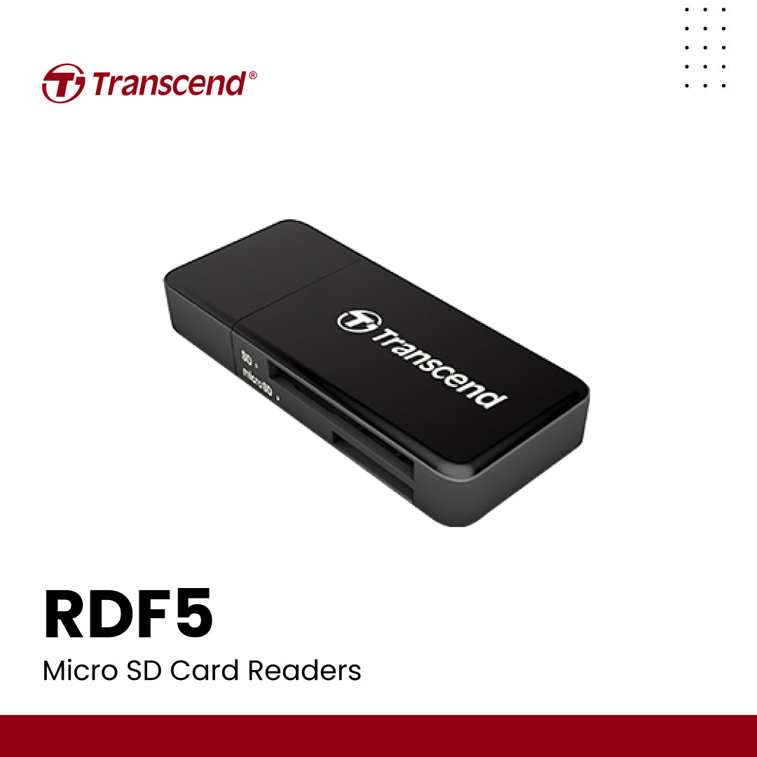 Transcend USB3.1 SD & MicroSD Card Reader RFD5 – Red Dot Photo